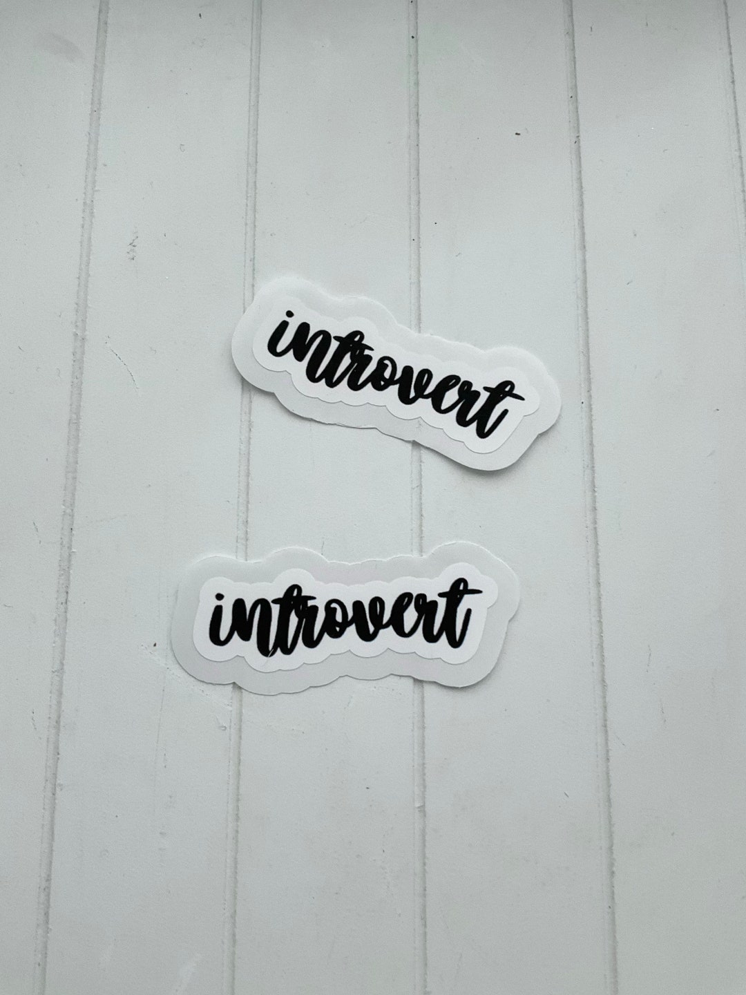 Introvert in Font Six, Functional and Handmade Planner Die Cut Sticker ...