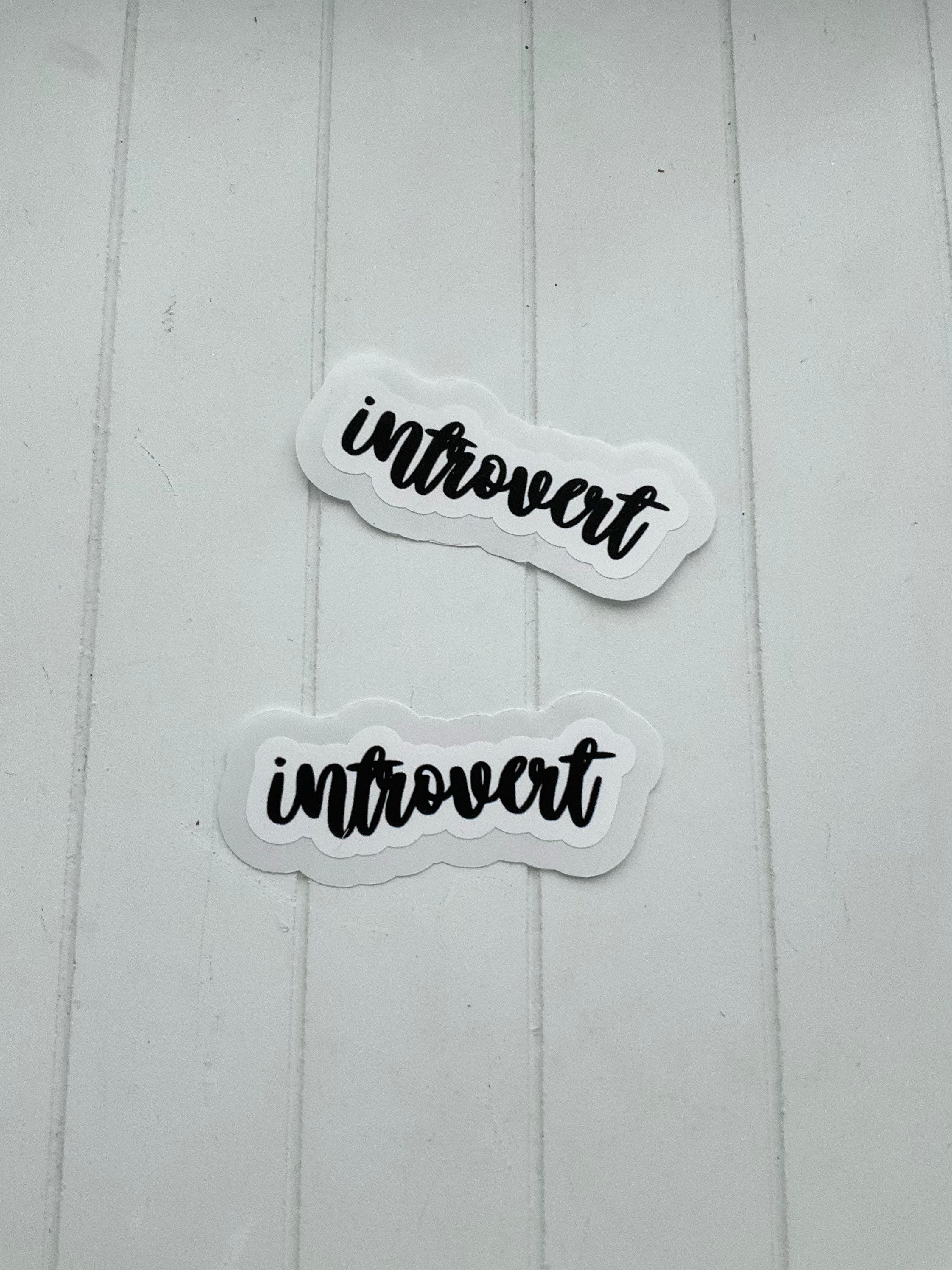 Introvert in Font Six, Functional and Handmade Planner Die Cut Sticker ...