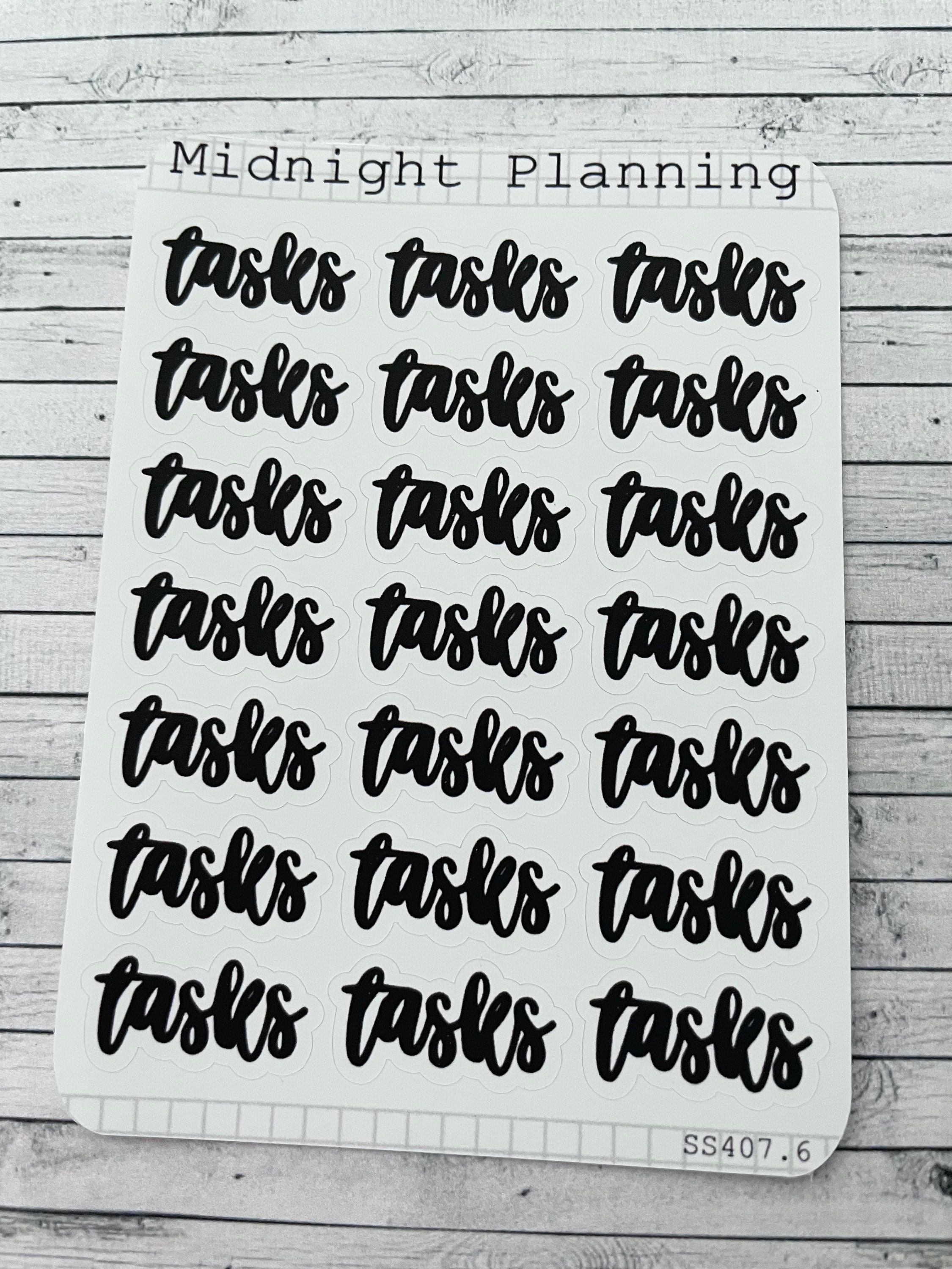 Tasks Scripts, Functional and Handmade Planner Sticker Sheets - Etsy