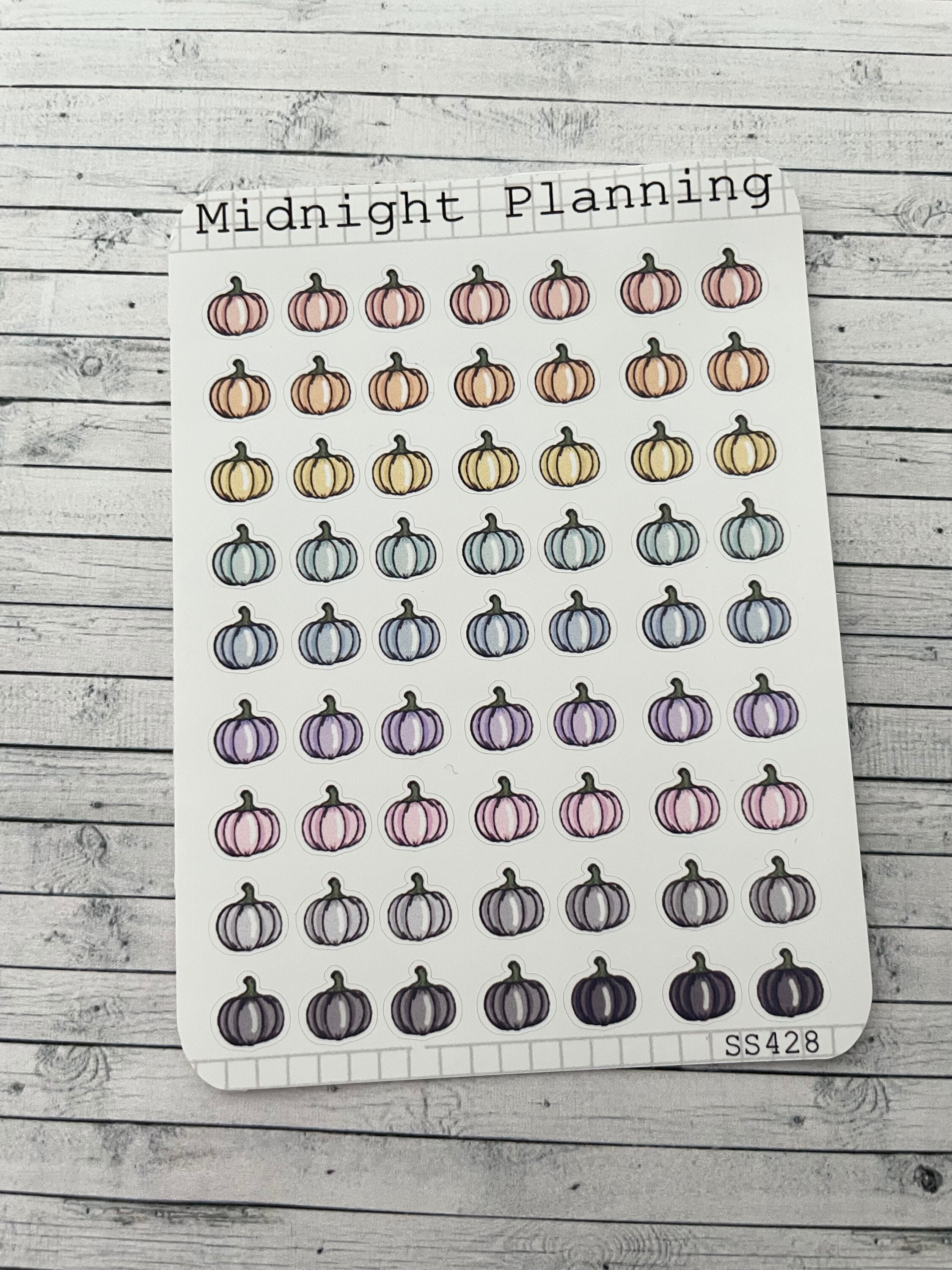 Pumpkin Bullet Points, Functional and Handmade Planner Sticker Sheets ...