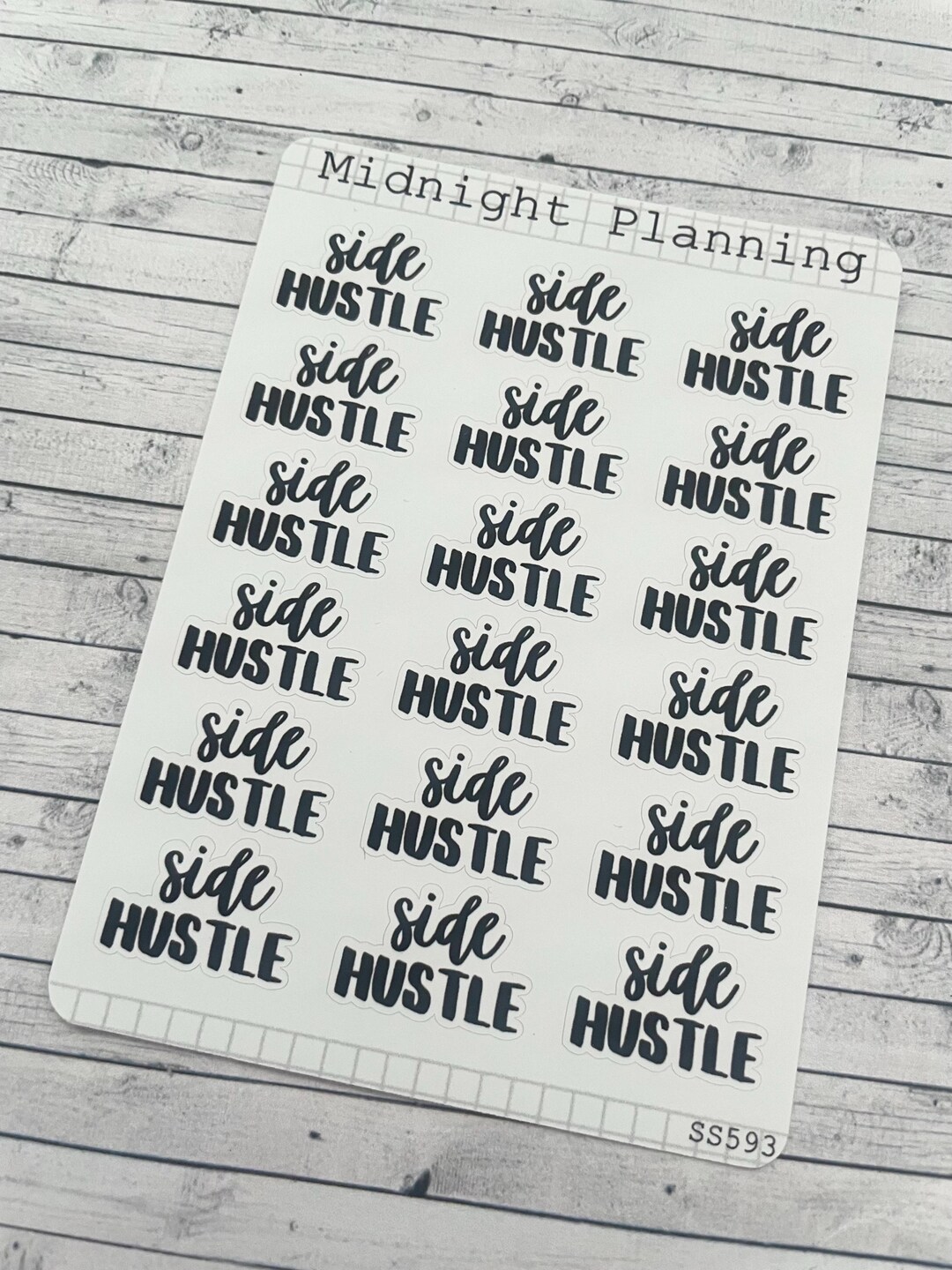 Side Hustle, Script, Titles That Are Functional and Handmade Planner ...