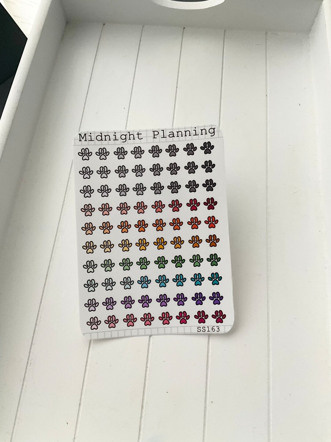 Paw Print Bullet Points Stickers, Functional and Handmade Planner ...