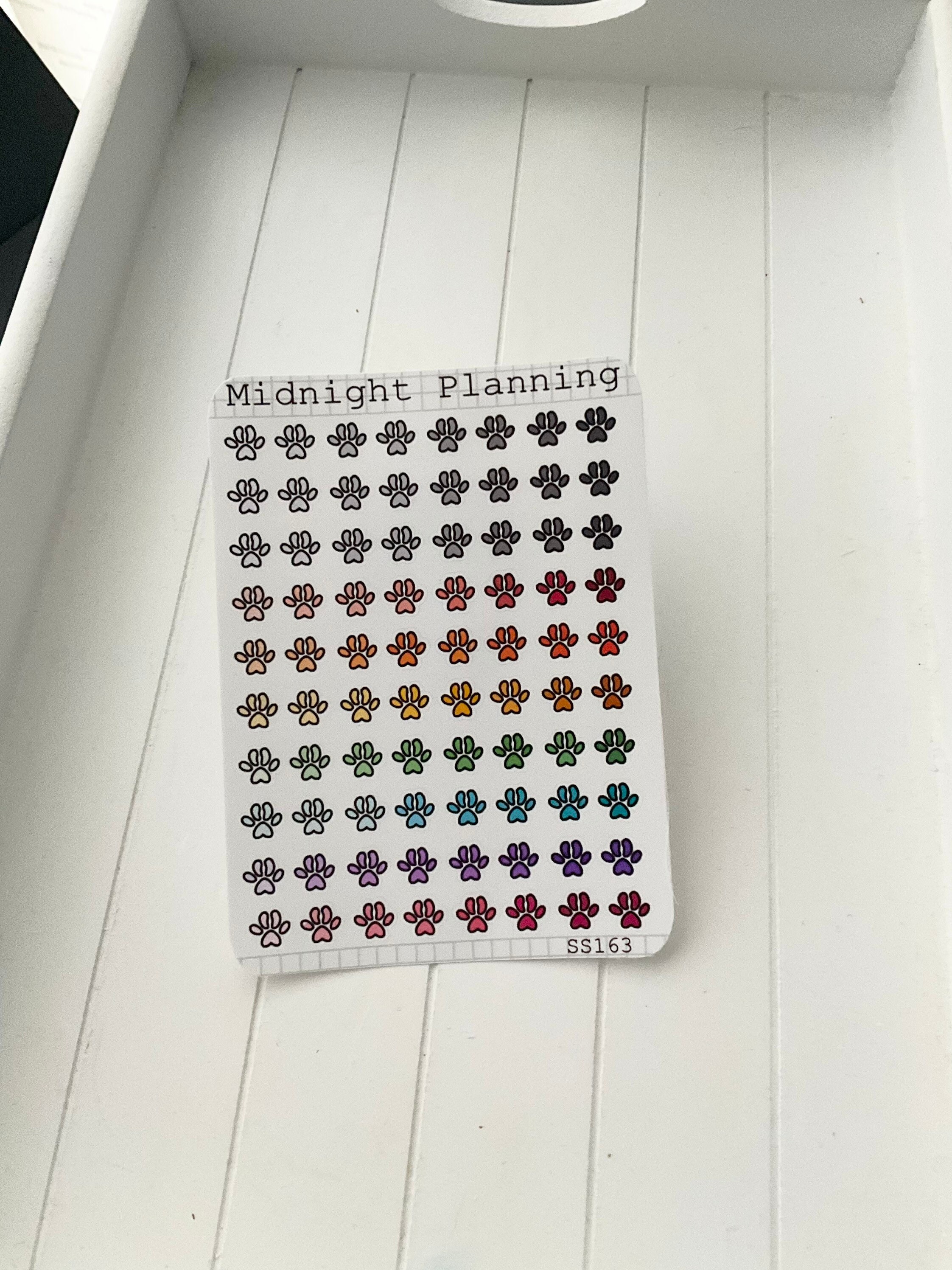 Paw Print Bullet Points Stickers, Functional and Handmade Planner ...