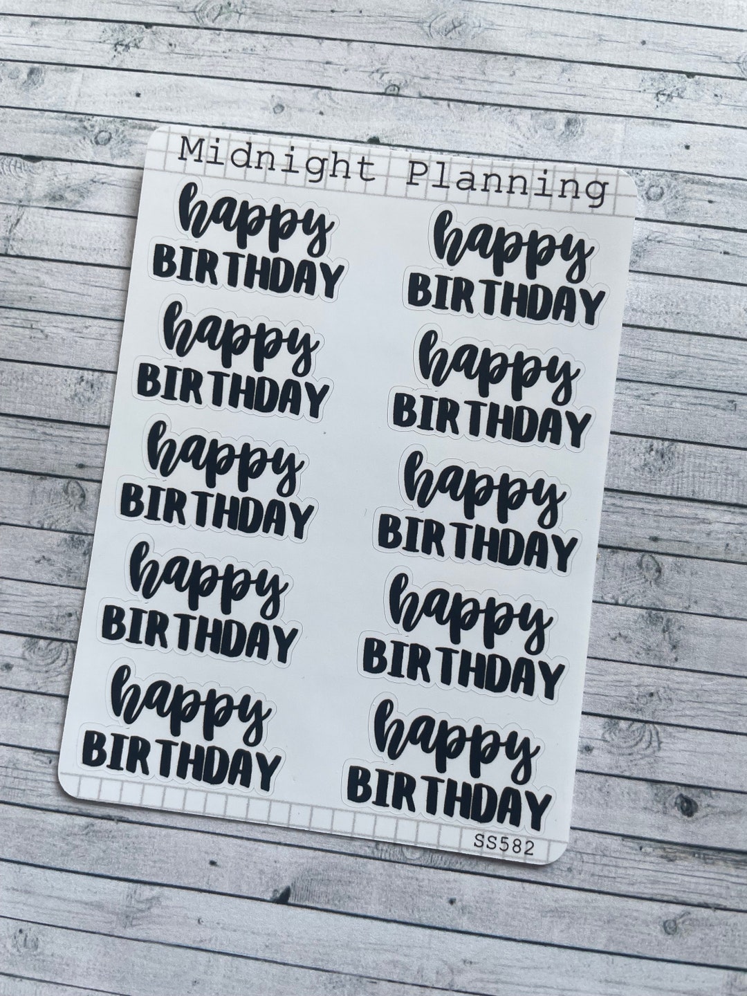 Happy Birthday, Script, Titles That Are Functional and Handmade Planner ...