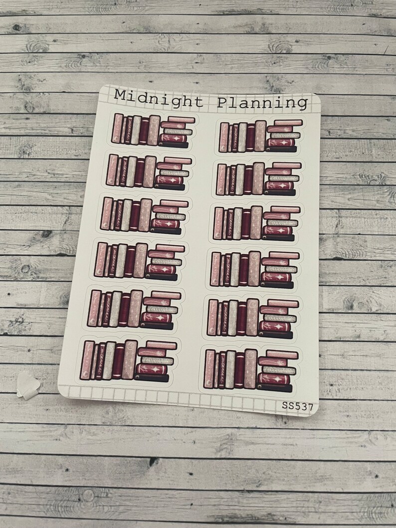 Book Stack Separator, Reading, Functional and Handmade Stickers - Etsy