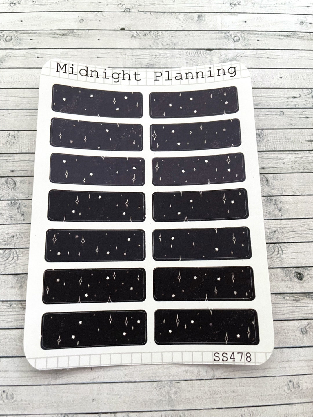 Dark Star Themed Box Stickers, Functional and Handmade Planner Sticker ...