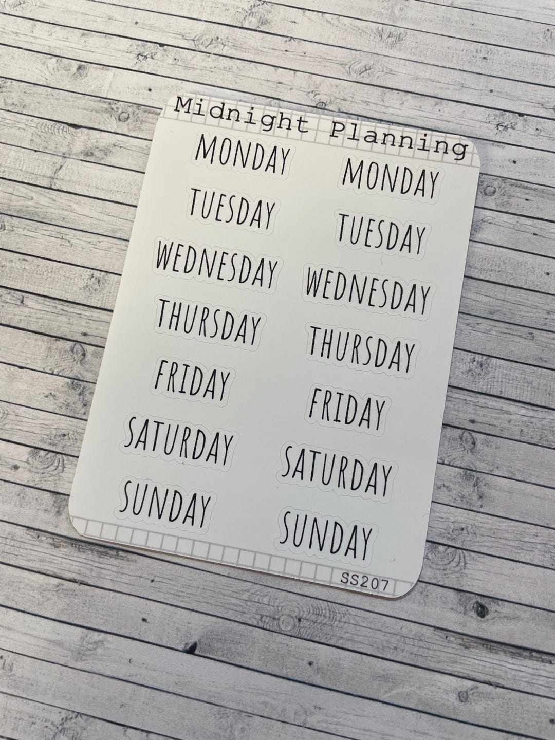 Weekly Labels in Font Ten, Functional and Handmade Planner Sticker ...