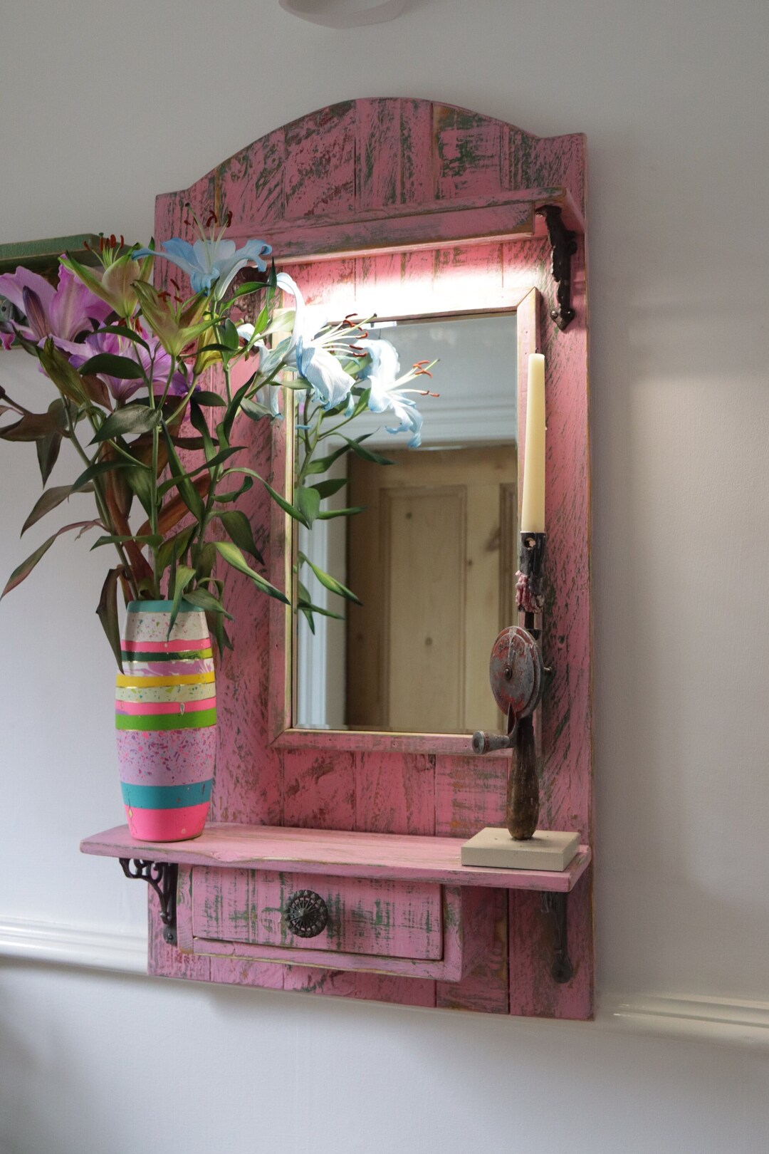 Mirror Shelving Unit for Hallway, Handmade, Custom Orders Taken ...