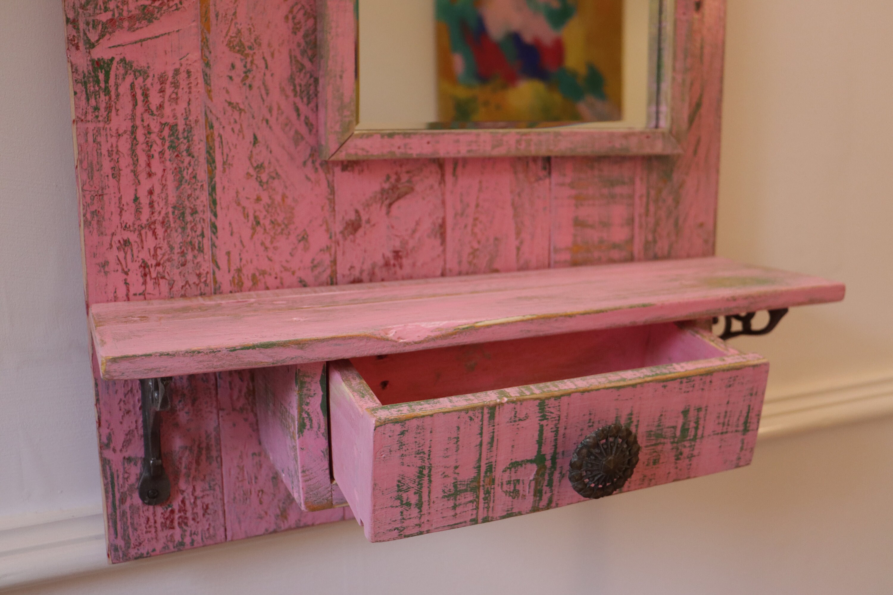 Mirror Shelving Unit for Hallway, Handmade, Custom Orders Taken ...