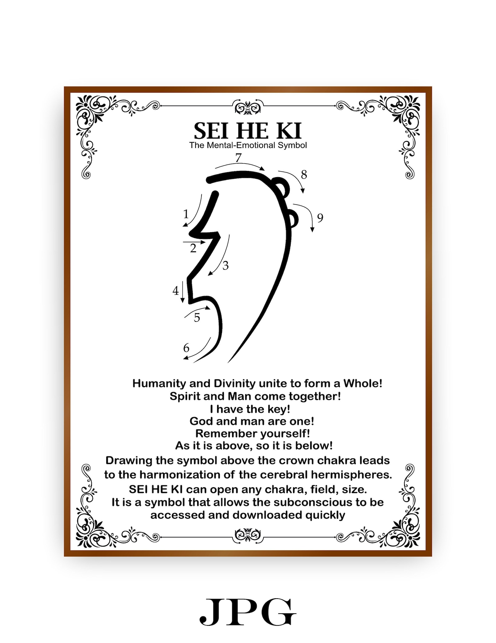 Sei He Ki Symbol | 6 Jpg & 3 Png |reiki Symbol , You Will Learn to Draw ...