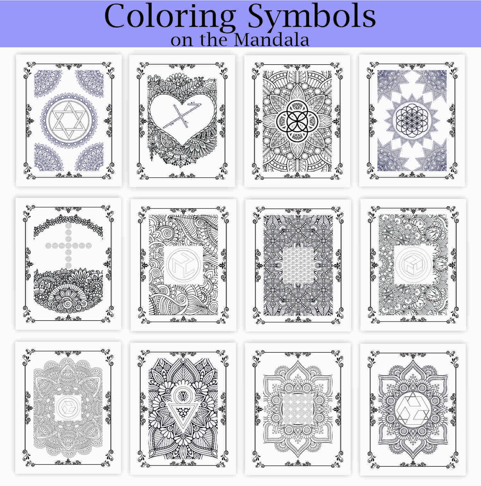 Pack of 38 Symbols With a Short Description and Coloring Symbols on ...
