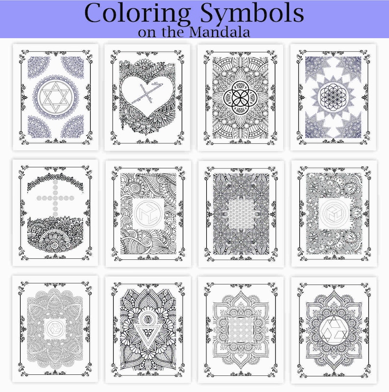 Pack of 38 Symbols With a Short Description and Coloring Symbols on ...