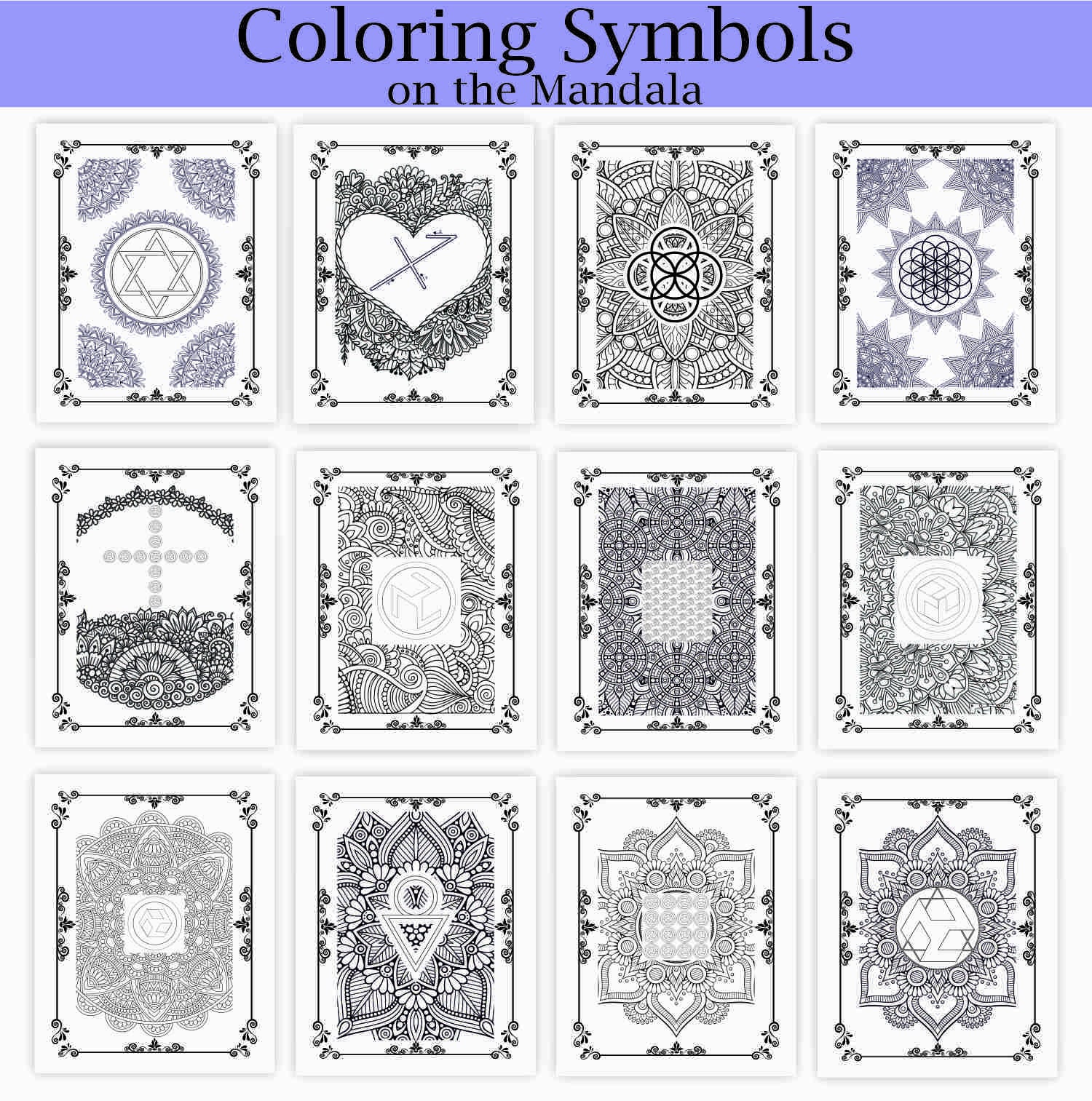 Pack of 38 Symbols With a Short Description and Coloring Symbols on ...