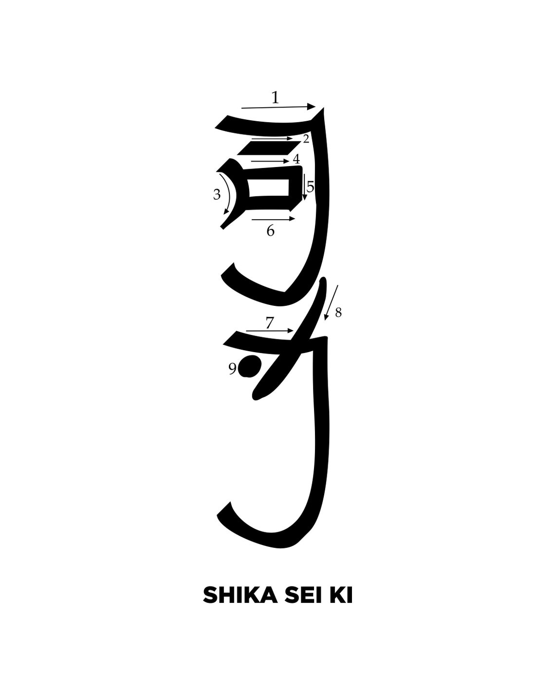 Shika Sei Ki Symbol Reiki Symbol You Will Learn to Draw | Etsy
