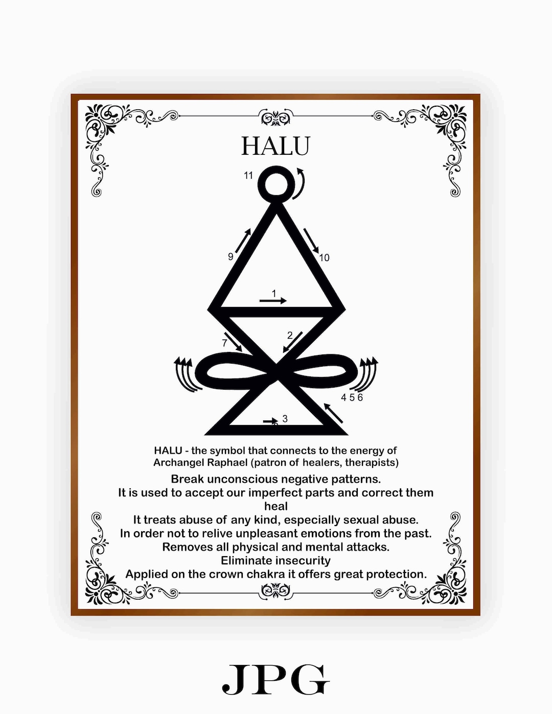 HALU Symbol Reiki Symbol You Will Learn to Draw Them - Etsy Ireland