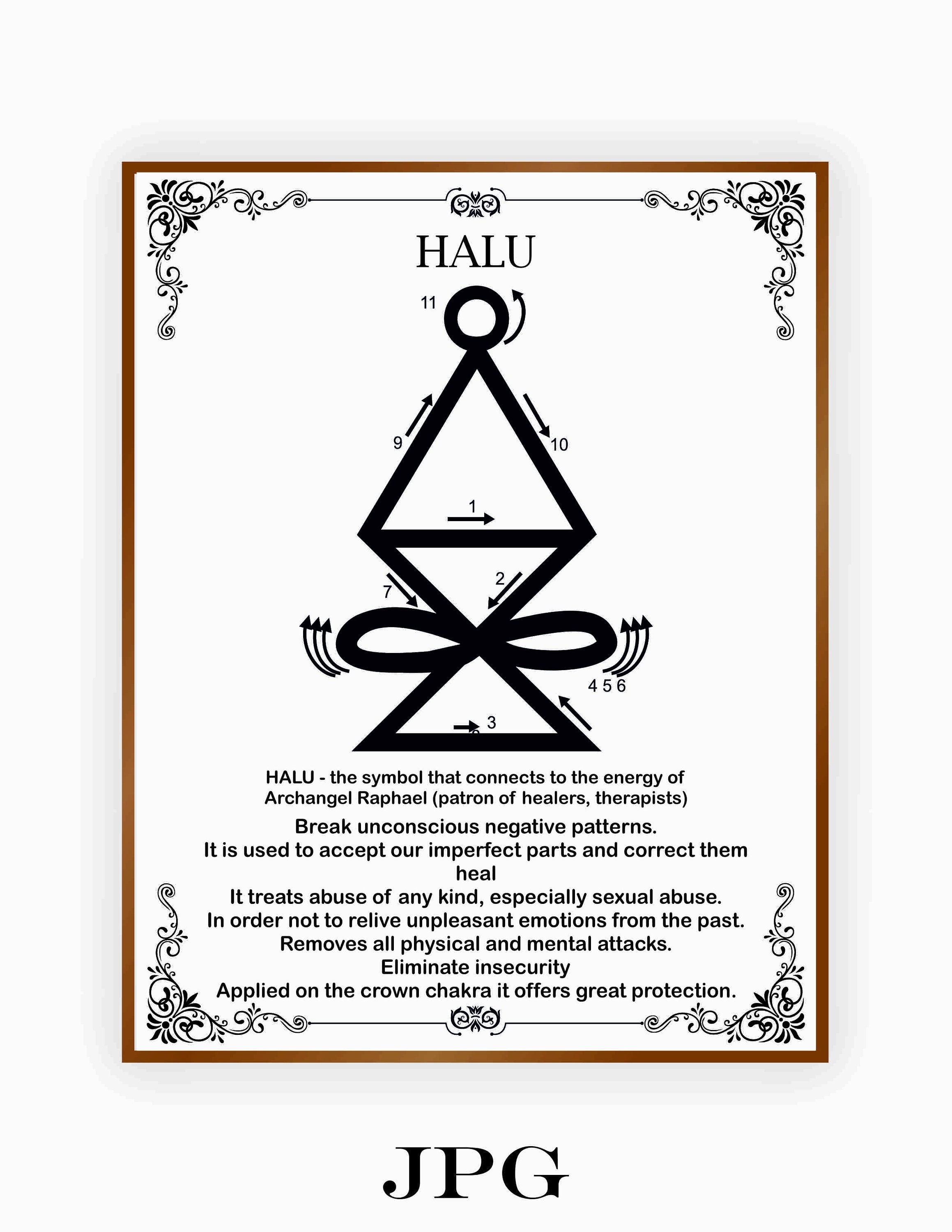 HALU Symbol Reiki Symbol You Will Learn to Draw Them - Etsy Ireland