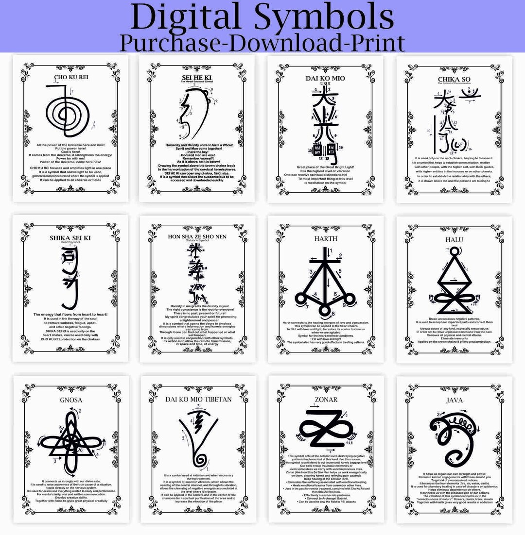 Pack of 38 Symbols With a Short Description and Coloring Symbols on ...