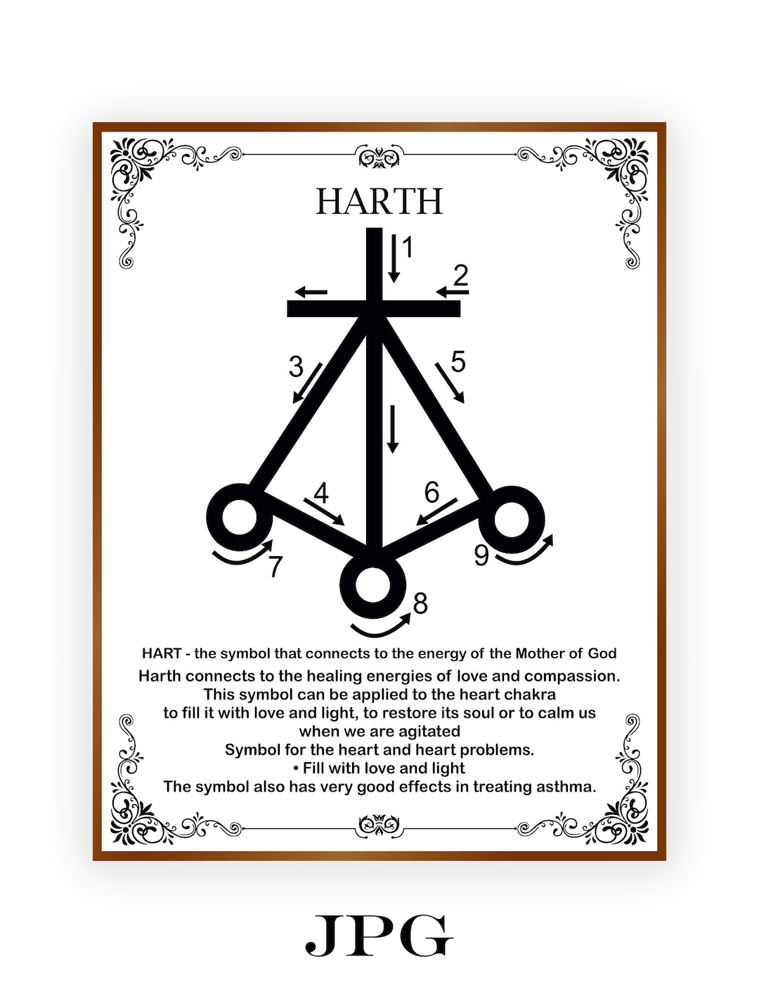 HARTH Symbol Reiki Symbol, You Will Learn to Draw Them, Printable Size ...