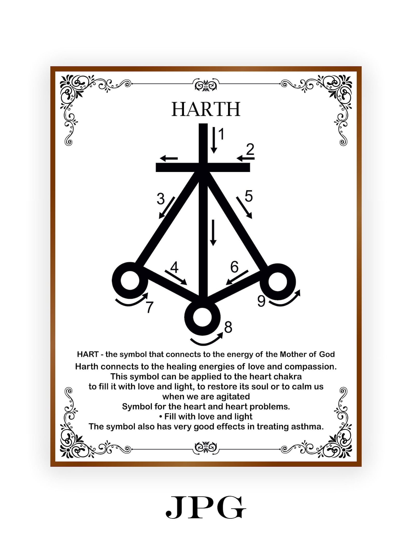 HARTH Symbol Reiki Symbol, You Will Learn to Draw Them, Printable Size ...