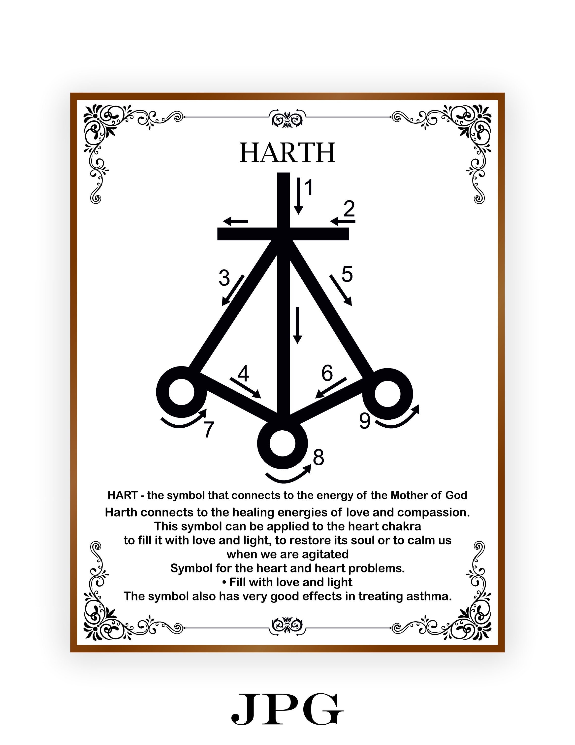 Buy HARTH Symbol Reiki Symbol, You Will Learn to Draw Them, Printable ...