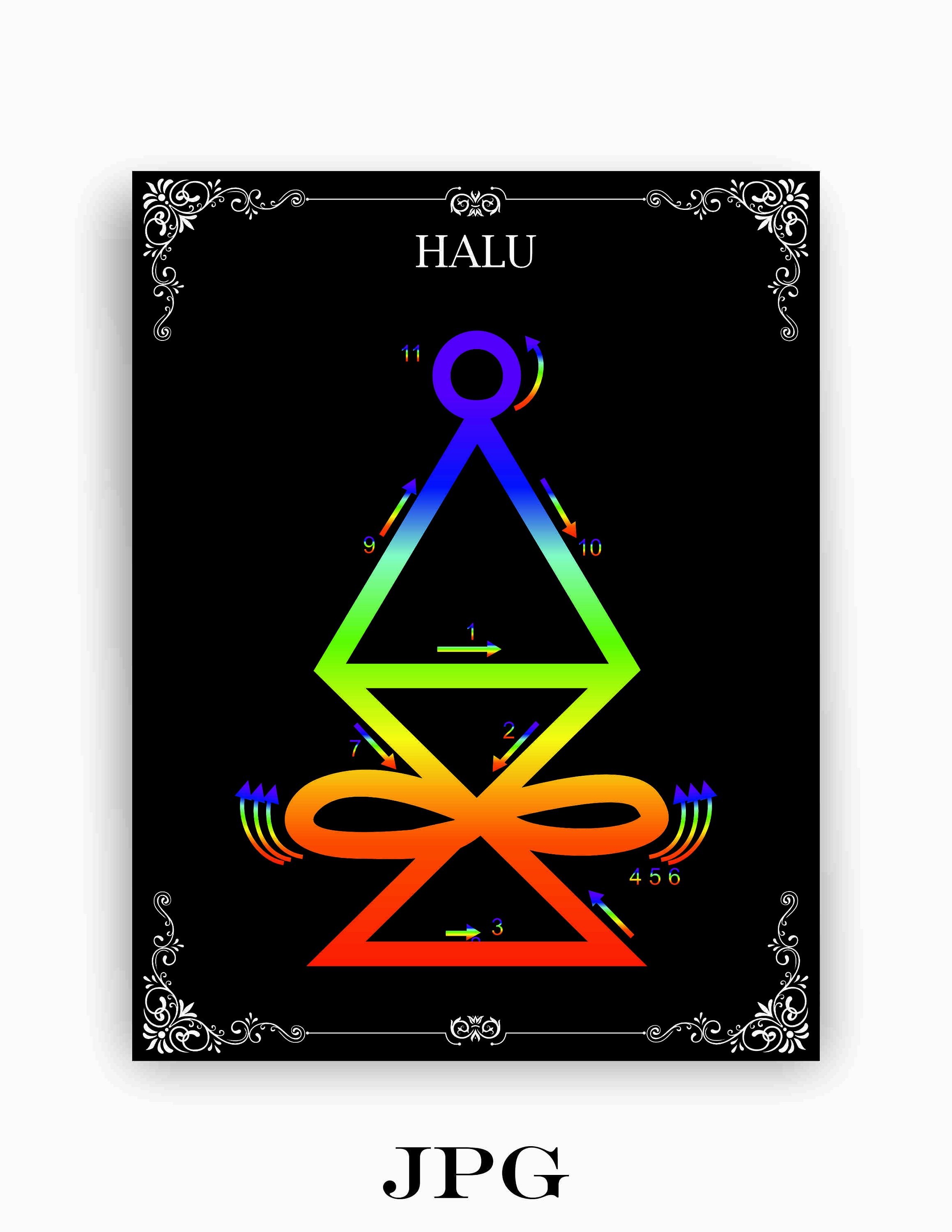 Buy HALU Symbol Reiki Symbol, You Will Learn to Draw Them, Printable ...