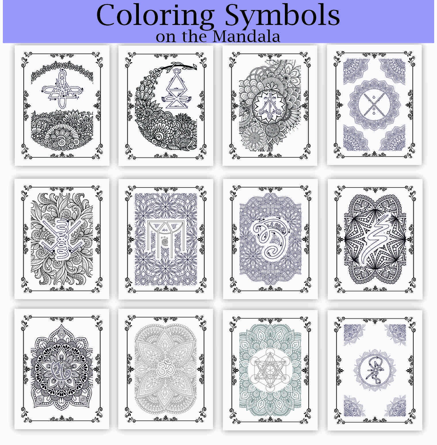 Pack of 38 Symbols With a Short Description and Coloring Symbols on ...