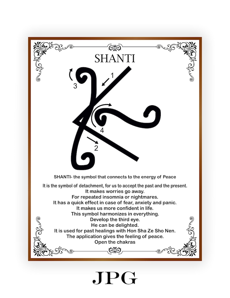 Shanti Karuna Symbol Printable: Learn to Draw (digital Download) - Etsy