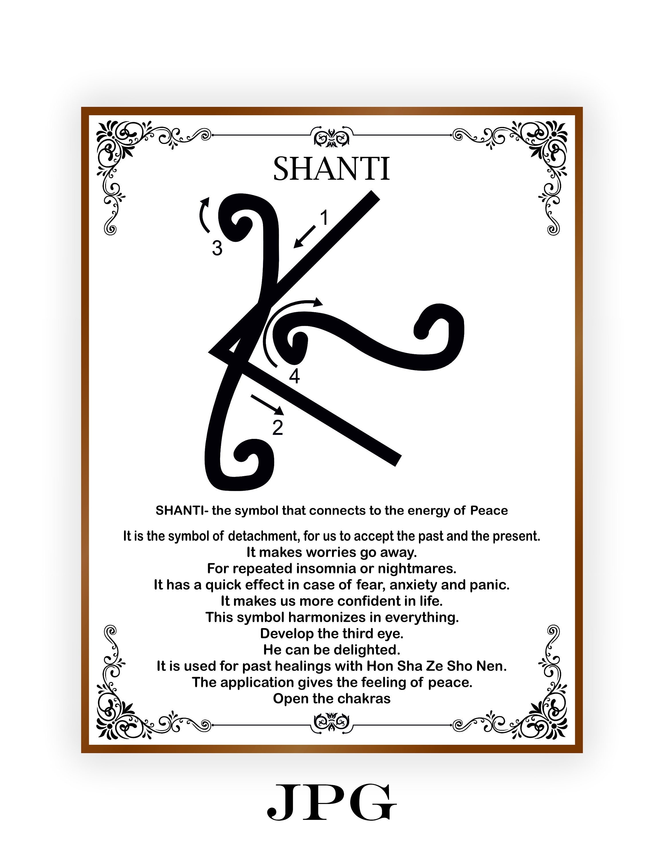 Shanti Symbol Sanskrit