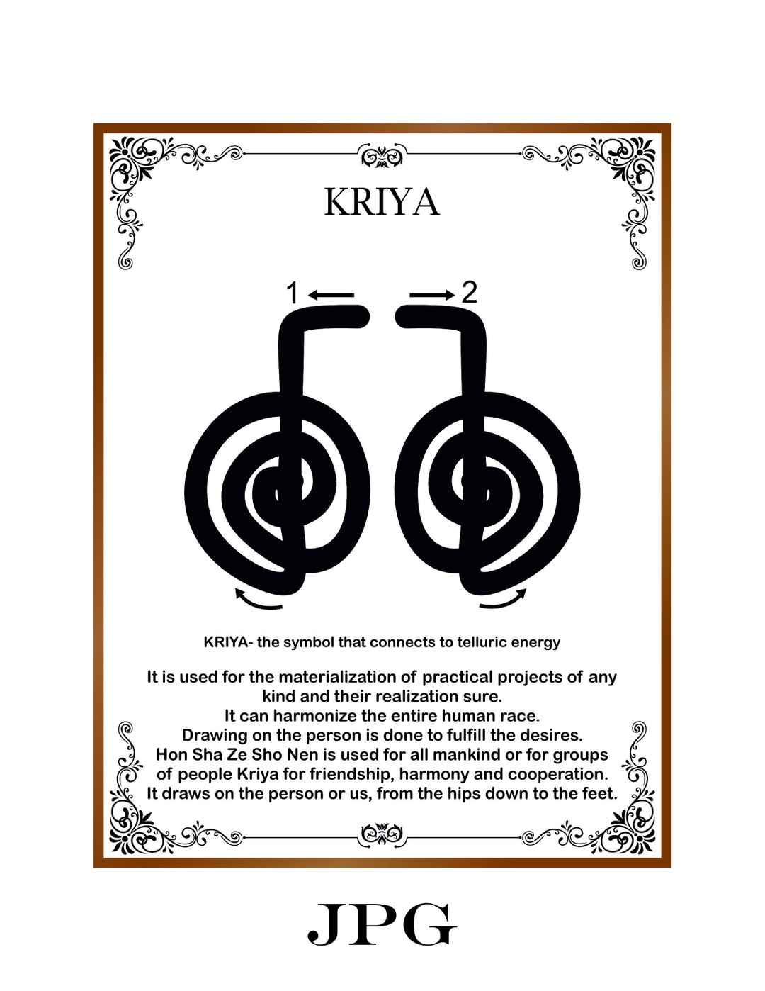 KRIYA Symbol Karuna Printable (digital Download) - Etsy
