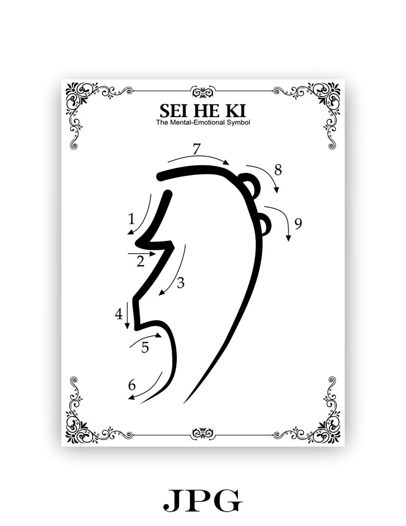 Sei He Ki Symbol | 6 Jpg & 3 Png |reiki Symbol , You Will Learn to Draw ...