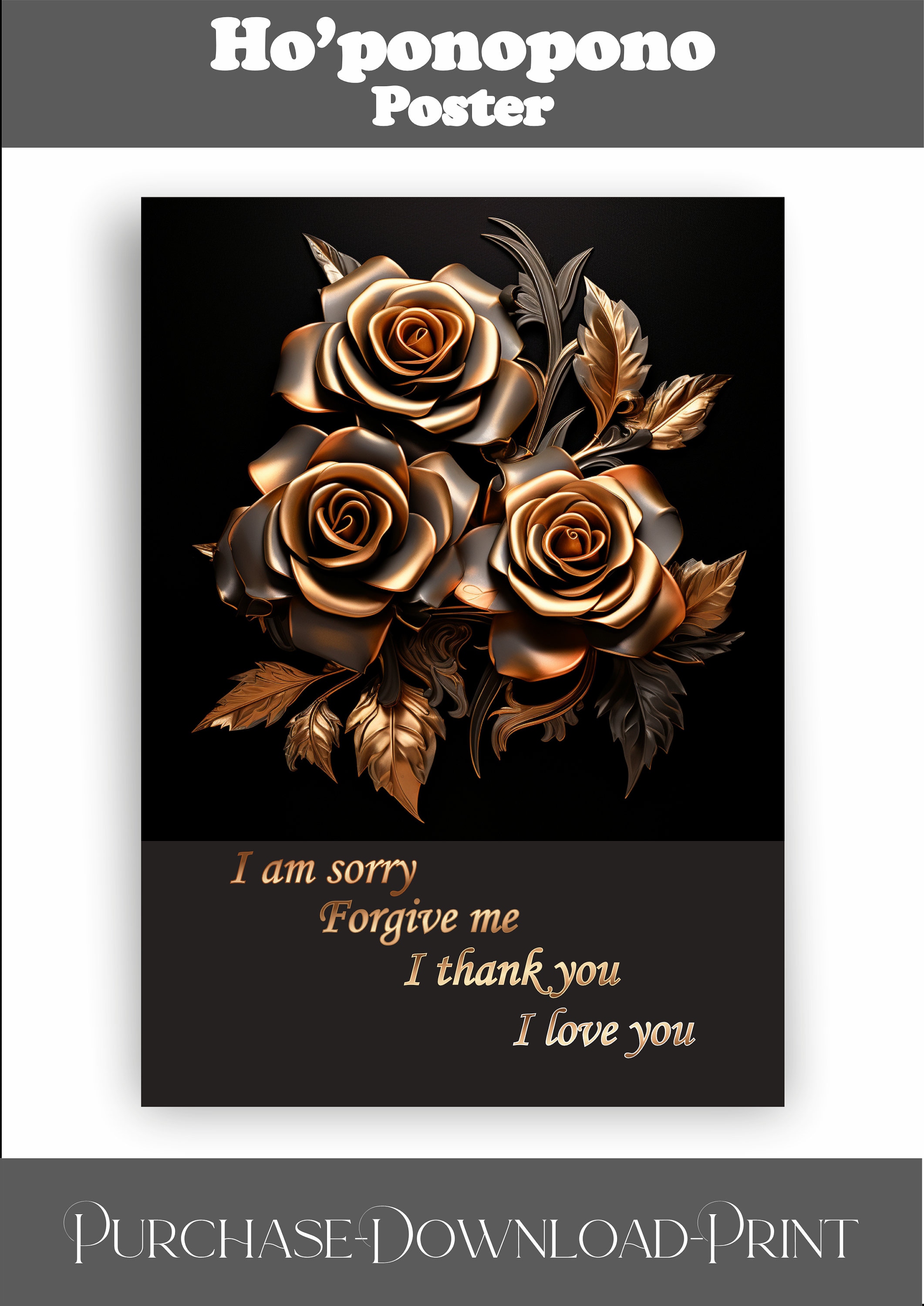 Ho'ponopono Prayer Poster| Ho'ponopono Digital Print Art 4 Designs A4 - Etsy