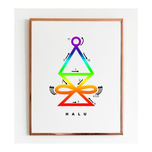 HALU Symbol Reiki Symbol You Will Learn to Draw Them - Etsy