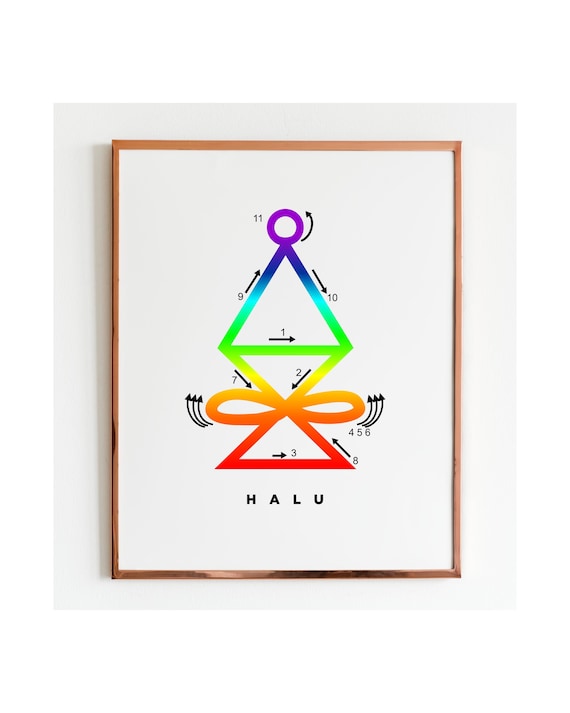 HALU Symbol Reiki Symbol You Will Learn to Draw Them - Etsy