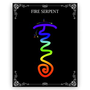 Fire Serpent Symbol Reiki Printable, Size 8.5x11 Inch 6jpg & 3png - Etsy