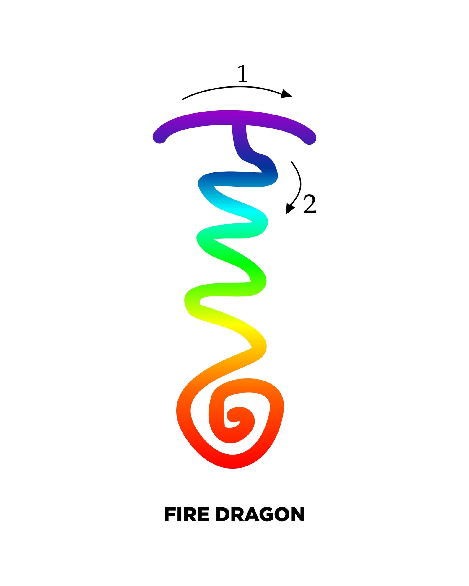 Fire Dragon Symbol Reiki Symbol You Will Learn to Draw Them | Etsy