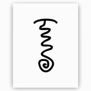 Fire Serpent Symbol Reiki Printable, Size 8.5x11 Inch 6jpg & 3png - Etsy