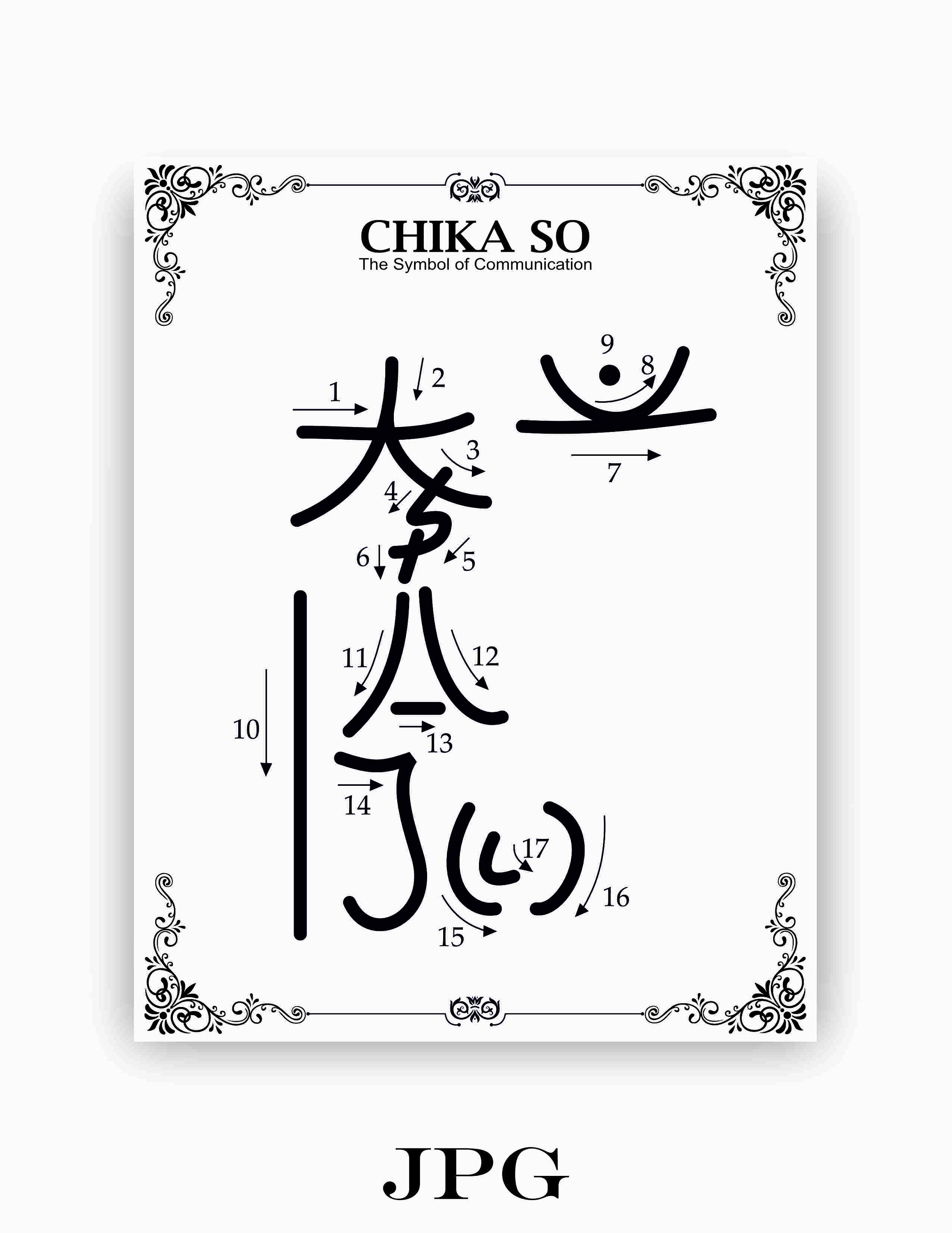 Chika so Symbol Reiki Printable, Size 8.5x11 Inch 6jpg & 3 Png the ...