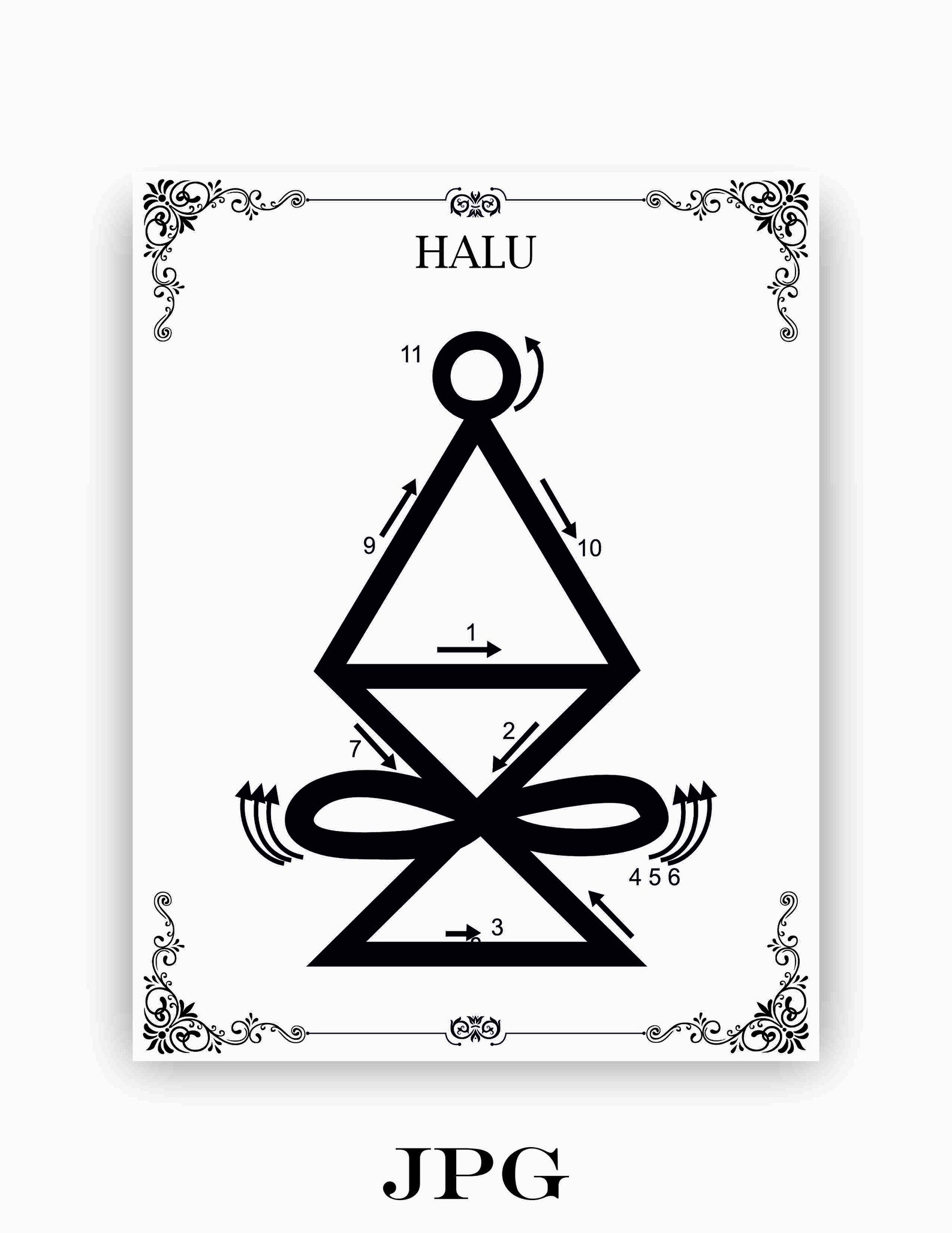 HALU Reiki Symbol Art Print (digital Download) - Etsy