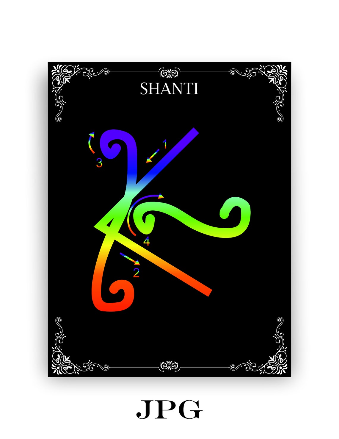 Shanti Karuna Symbol Printable: Learn to Draw (digital Download) - Etsy