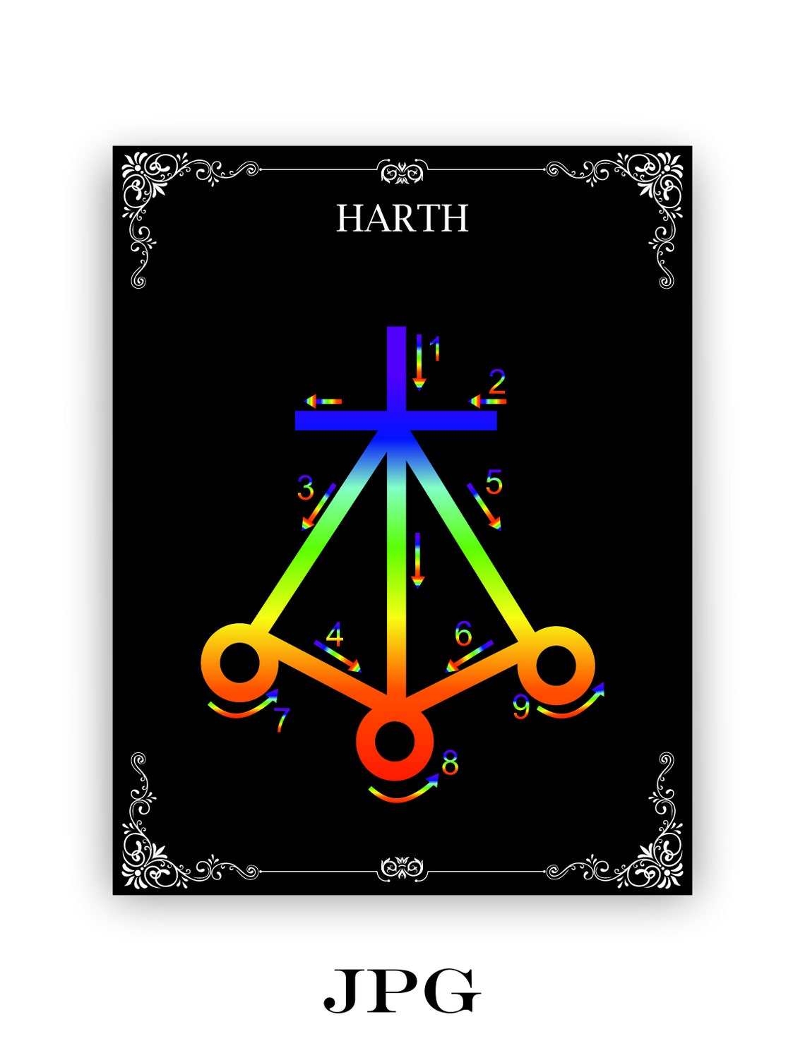 HARTH Symbol Reiki Symbol, You Will Learn to Draw Them, Printable Size ...