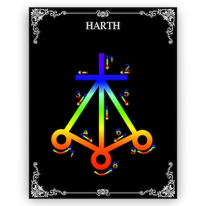 HARTH Symbol Reiki Symbol, You Will Learn to Draw Them, Printable Size ...