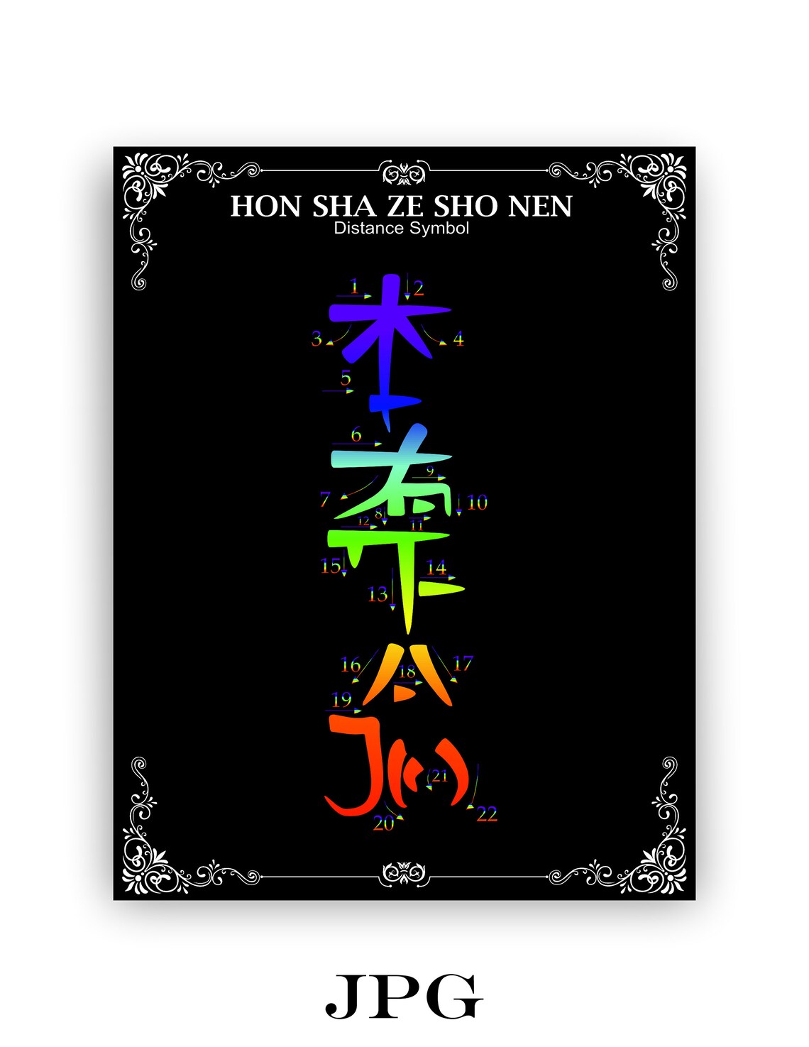 Hon Sha Ze Sho Nen Symbol 6jpg & 3 Png Symbol Reiki Printable, Size 8 ...