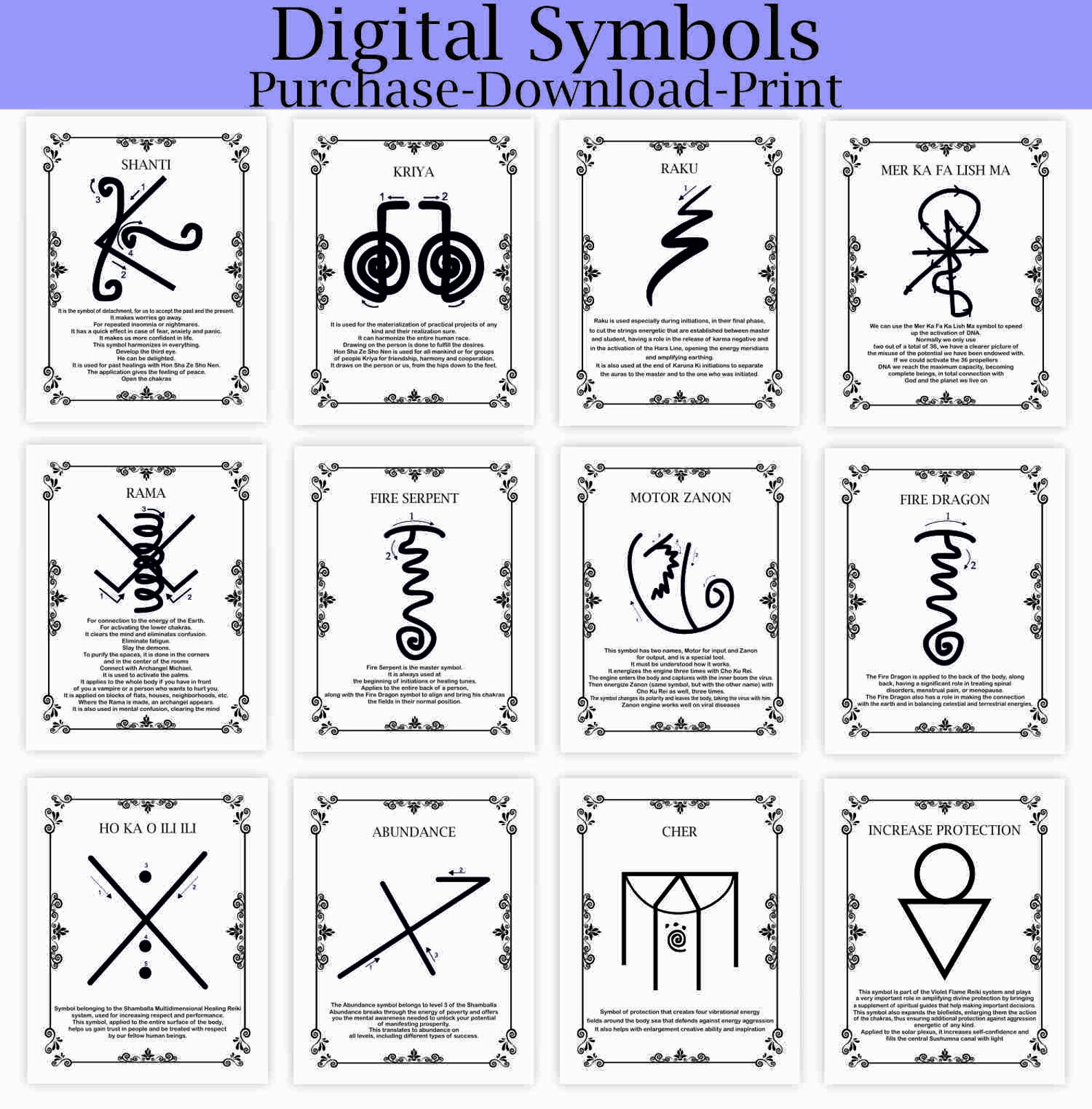Pack of 38 Symbols With a Short Description and Coloring Symbols on ...
