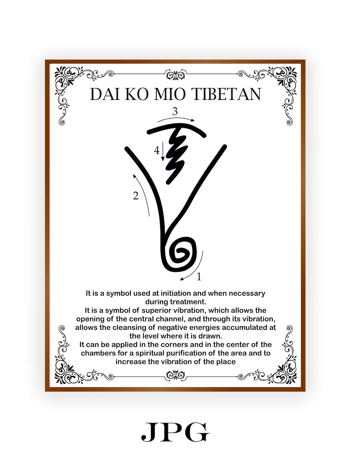 Dai Ko Mio Tibetan Symbol Reiki Printable (digital Download) - Etsy