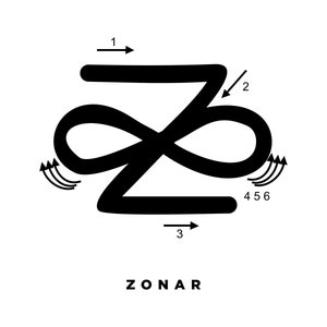 ZONAR Symbol Reiki Symbol You Will Learn to Draw Them - Etsy