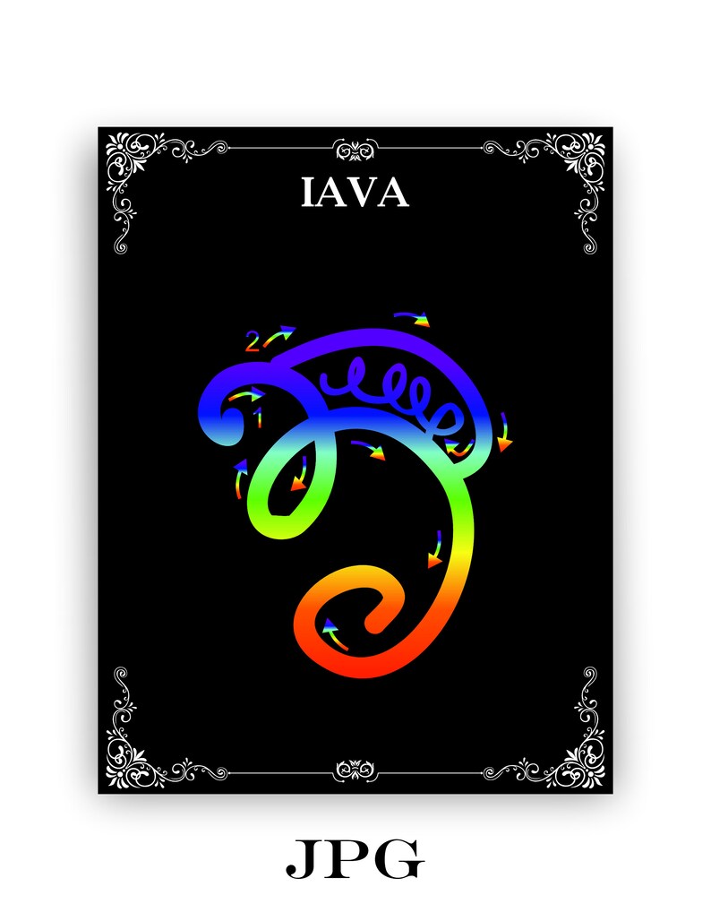 IAVA Symbol Karuna, You Will Learn to Draw Them, Printable Size 8.5x11 ...
