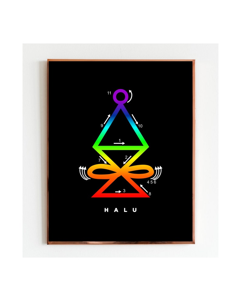 HALU Symbol Reiki Symbol You Will Learn to Draw Them - Etsy