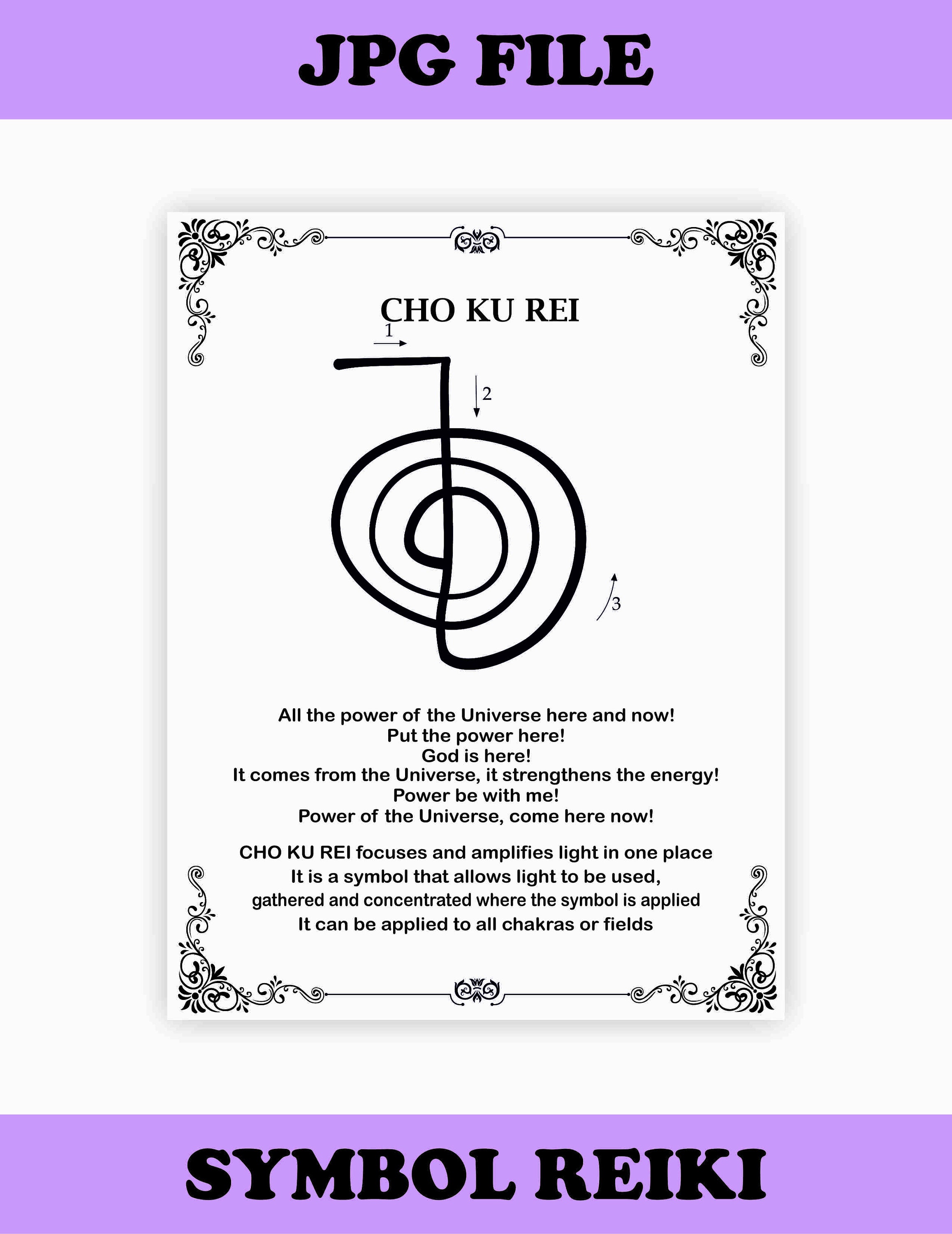 Reiki Symbols Chart: Karuna, Shambala, Tibetan (JPG File) - Etsy