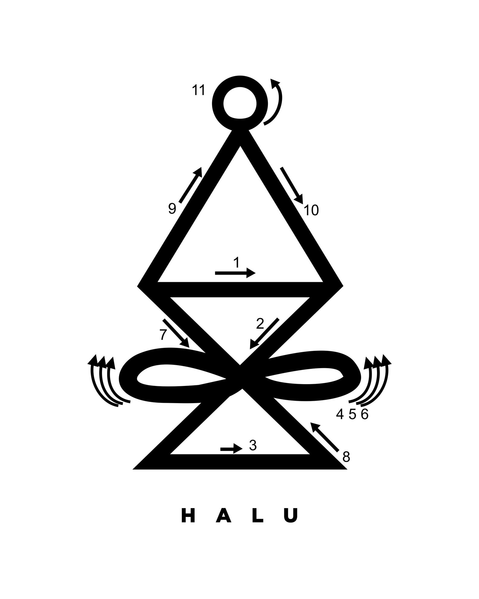 HALU Symbol Reiki Symbol You Will Learn to Draw Them - Etsy