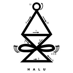 HALU Symbol Reiki Symbol You Will Learn to Draw Them - Etsy